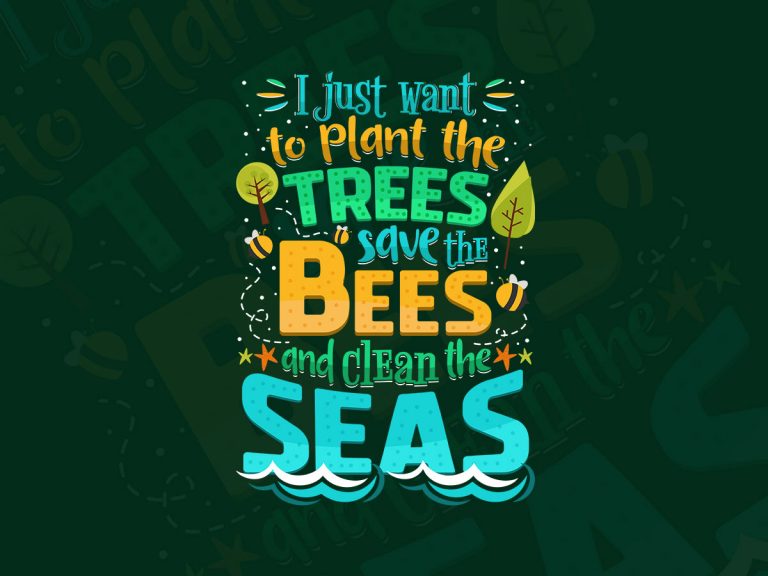 Typography - Plant trees - Unlimited Graphic Design Service