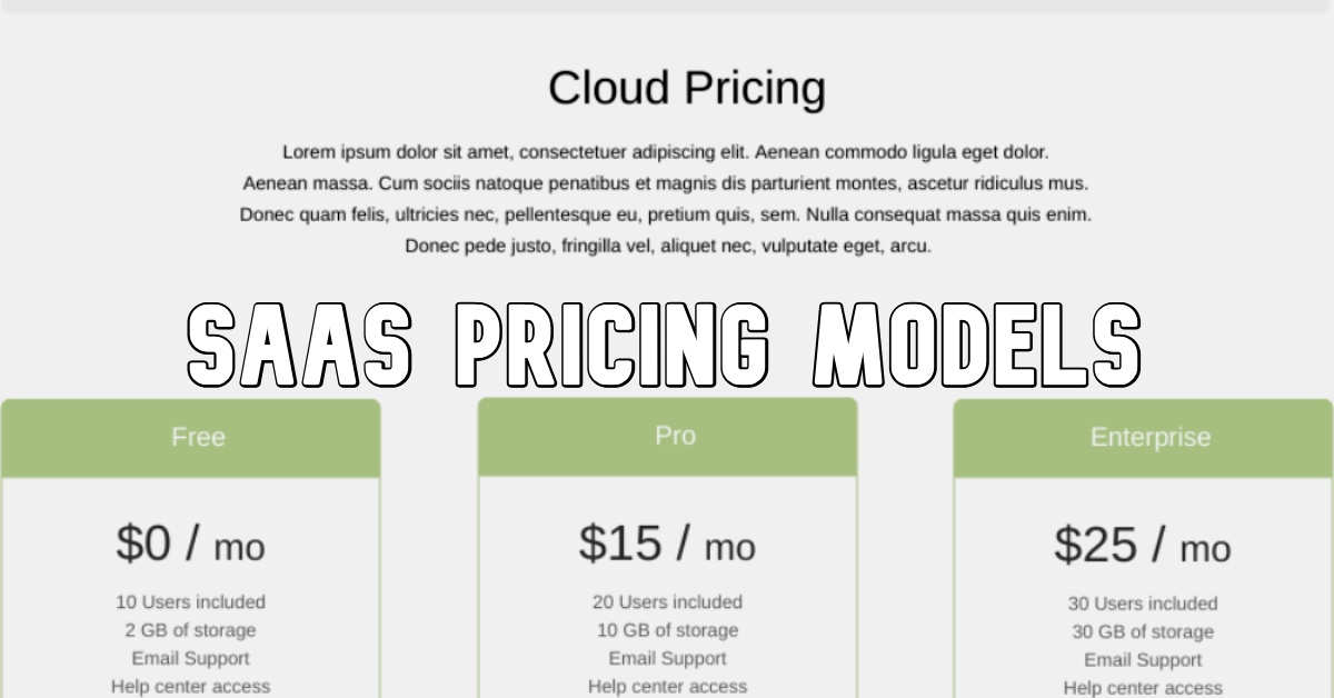 11 Ultimate SaaS Pricing Models and Strategies - Unlimited Graphic ...
