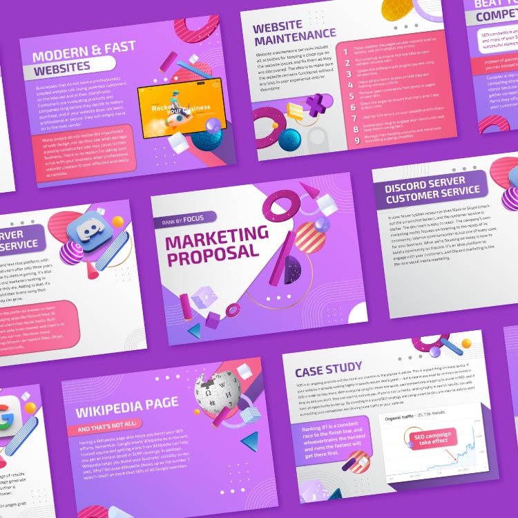 Colorful Presentation Unlimited Graphic Design Service