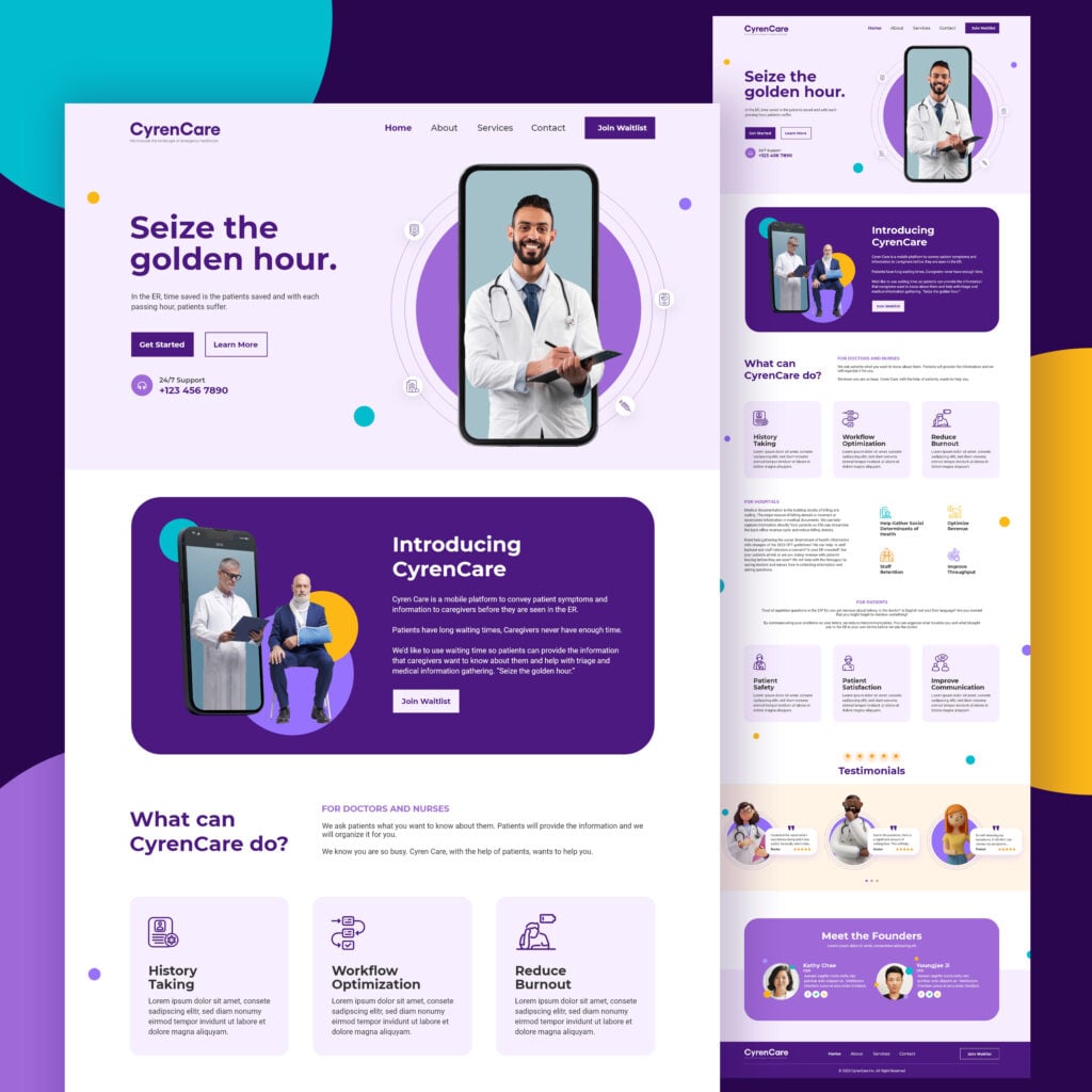 Cyren Care UI/UX - Unlimited Graphic Design Service