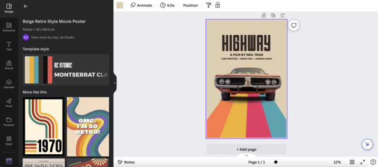 How to Make a Movie Poster in Canva for Free - Unlimited Graphic Design ...